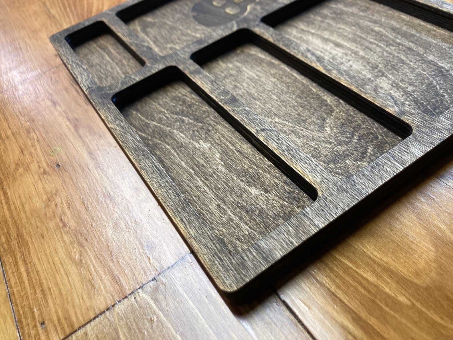 EDC Nightstand Dump Tray - Wood Valet Tray - Personalization Available ...
