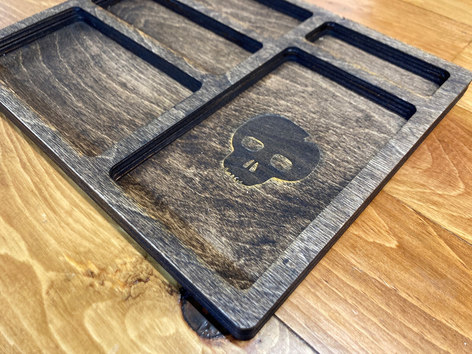 EDC Nightstand Dump Tray - Wood Valet Tray - Personalization Available ...
