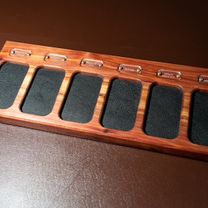 Cedar Key Fob Tray With Leather Lined Compartments Personalized Valet ...