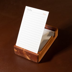 To-do List Note Card Holder - Cedar - Etsy
