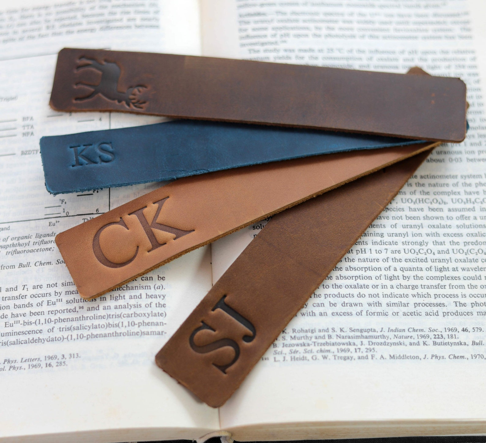 Personalized Bookmark,custom Leather Bookmark, Initial Bookmark - Etsy