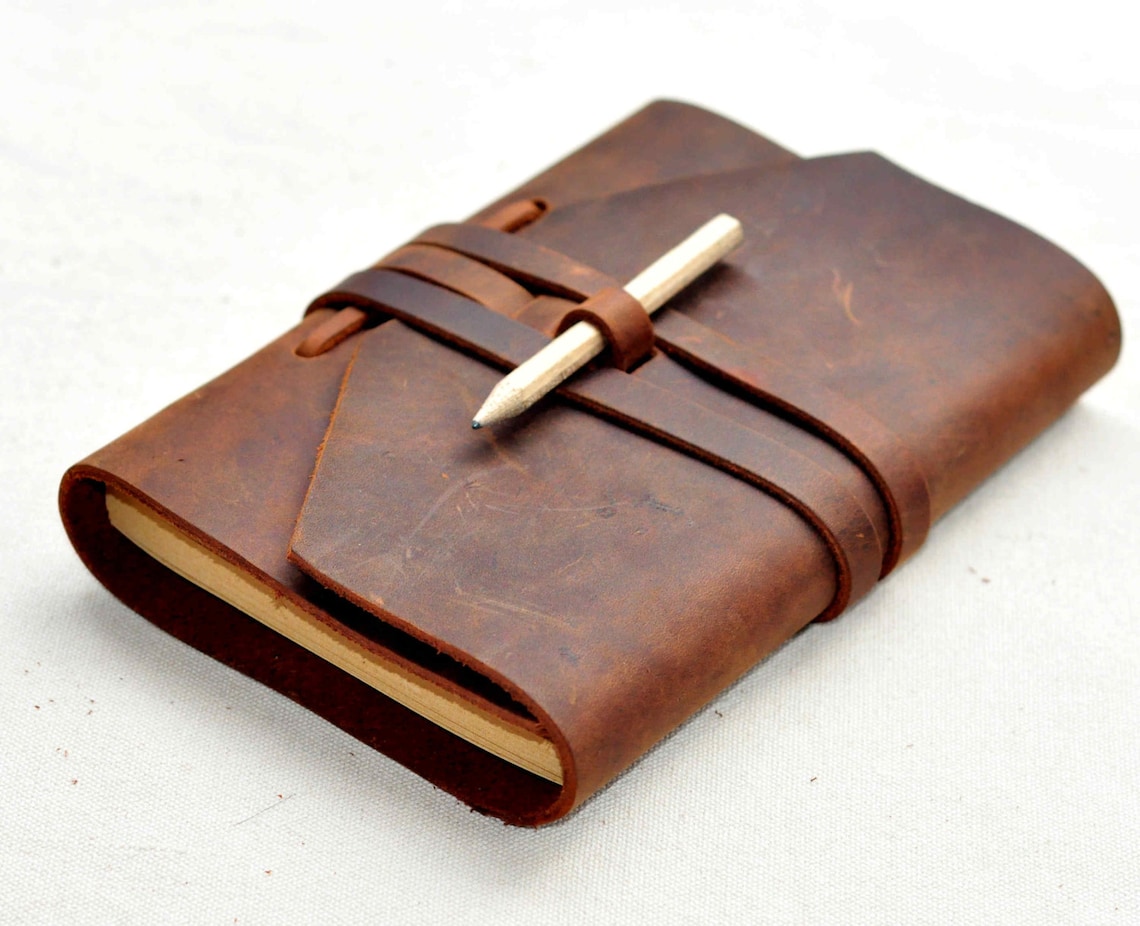 Personalized Leather Notebook Leather Journal Book Gifts for Him Gift ...