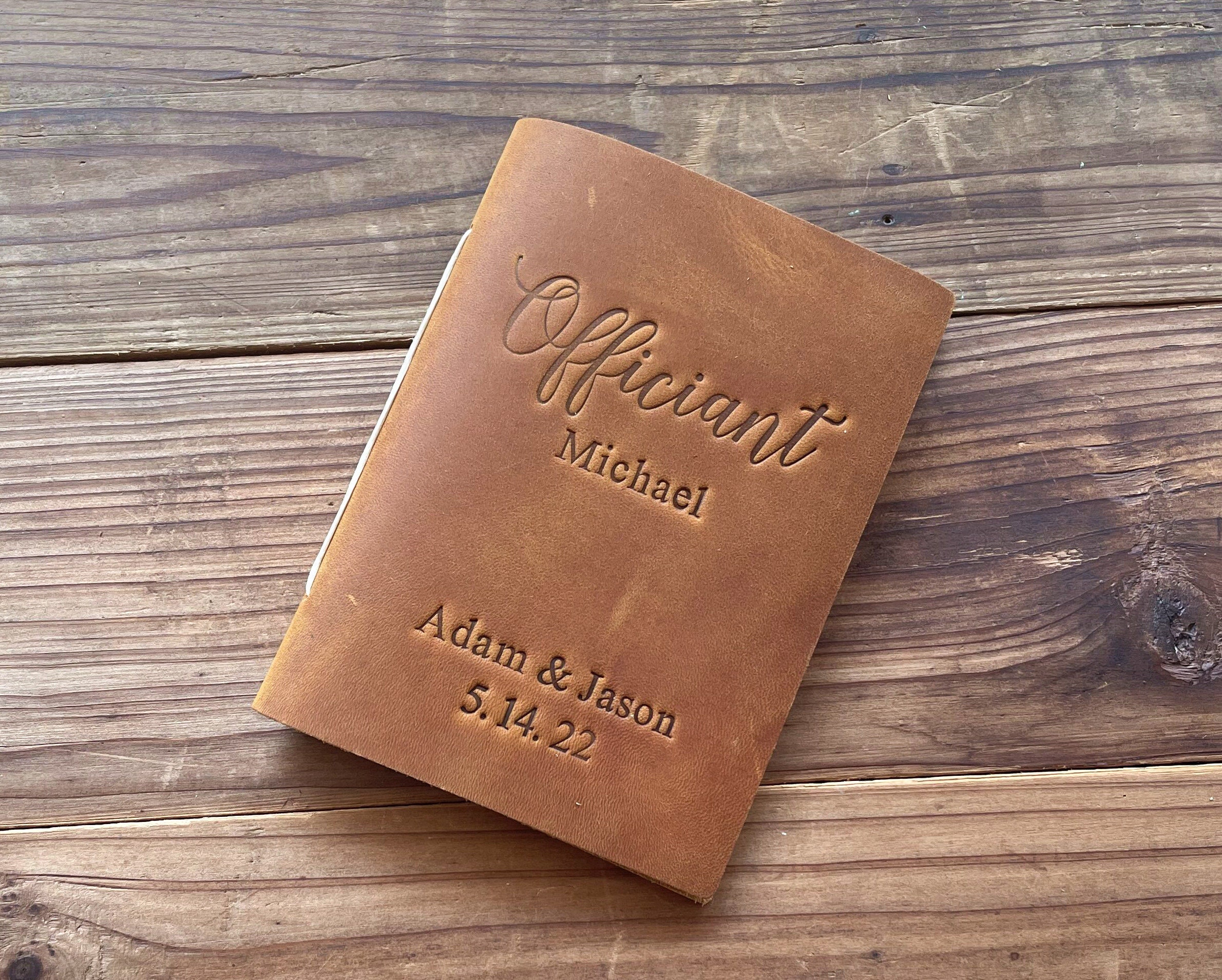 Personalized Wedding Officiant Book officiant Giftcustom - Etsy