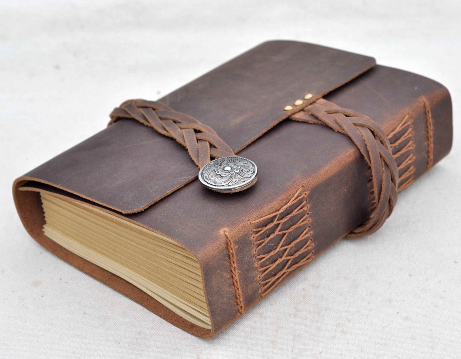 Vintage Journal Notebook Leather Sketchook - Etsy