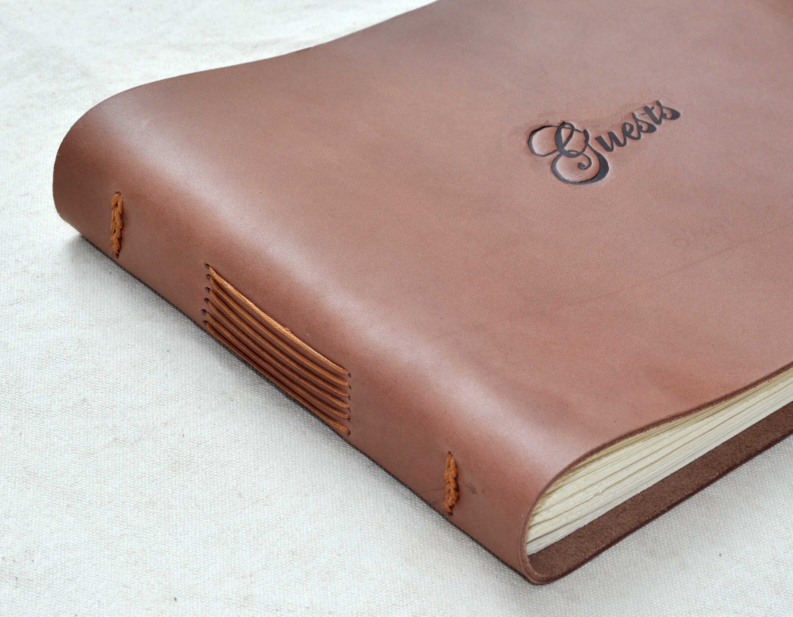 Personalized Leather Scrapbook custom Guest Book anniversary - Etsy