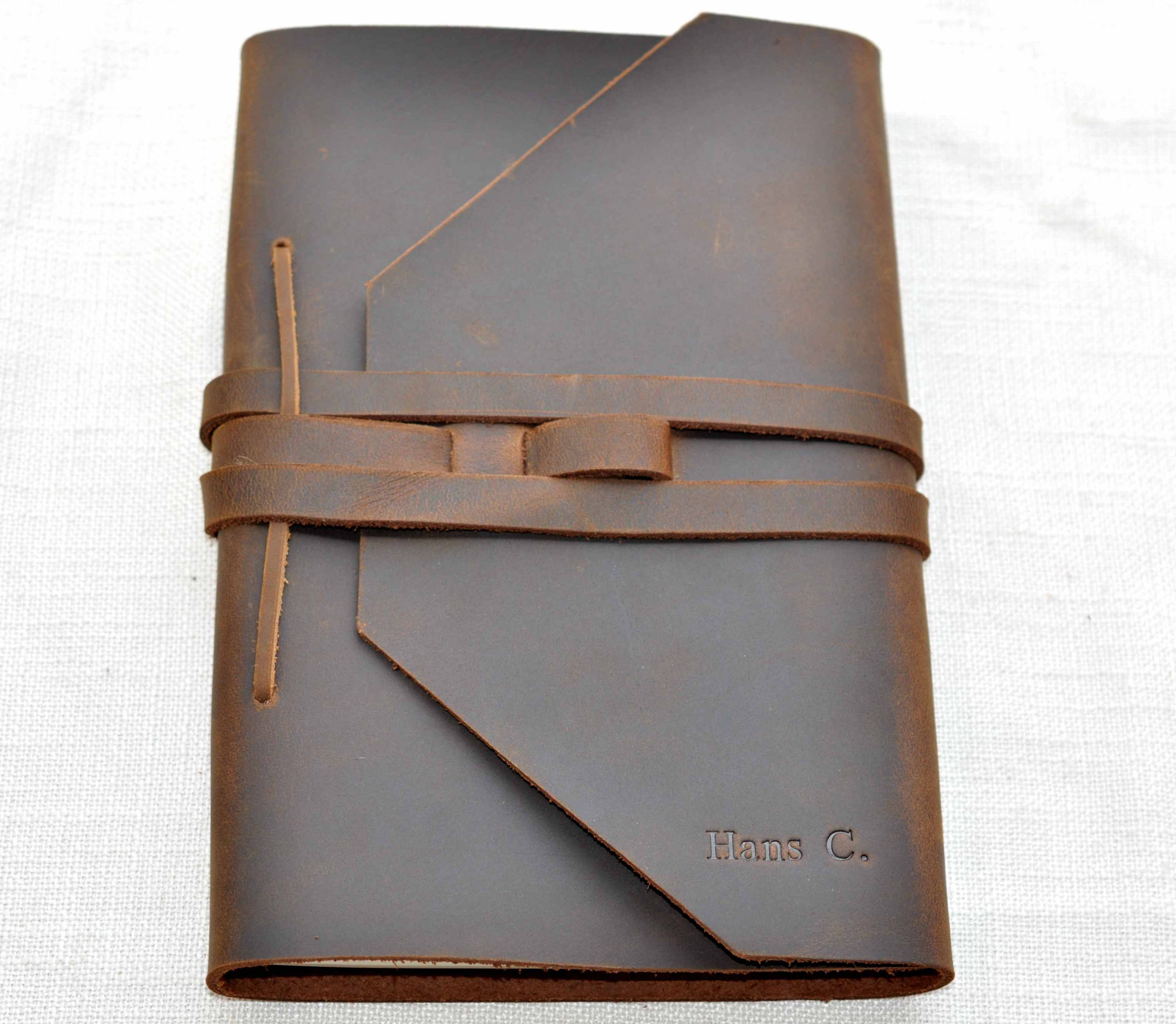 Personalized Leather Journal, Refillable Journal Notebook, Genuine ...