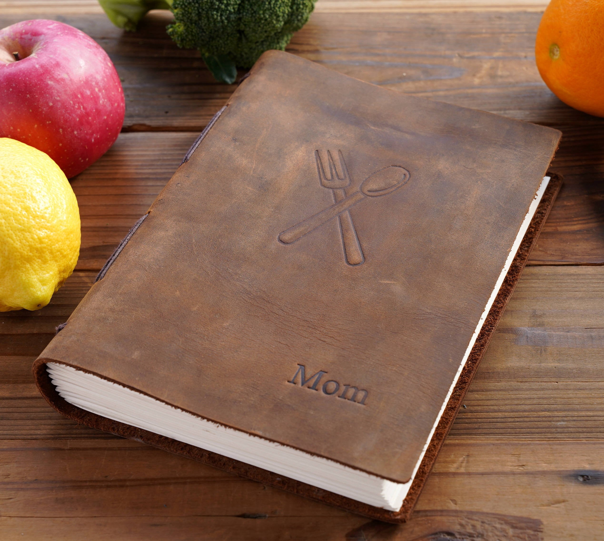 Personalized Recipe Book Kitchen Book Leather Cook Book Gift | Etsy