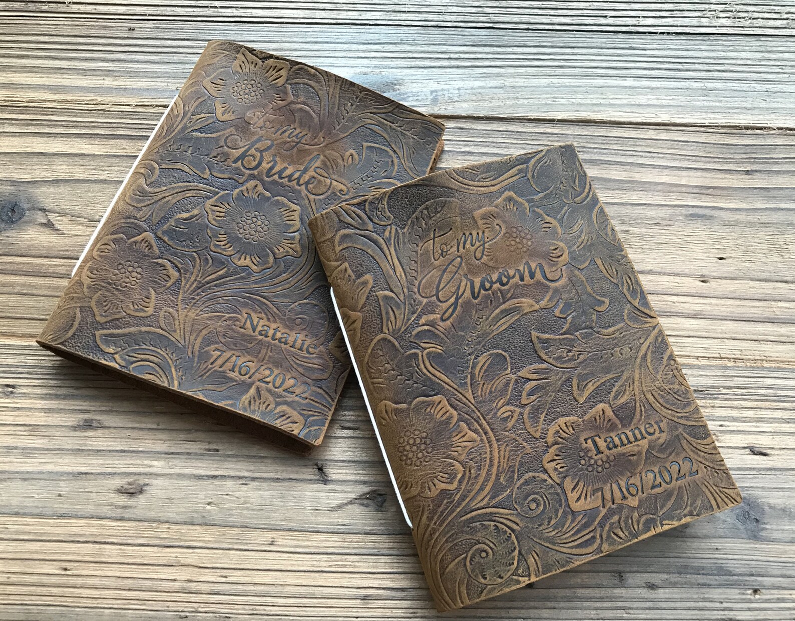 Personalized Rustic Vows Book Wedding Vows Books Leather Vow | Etsy