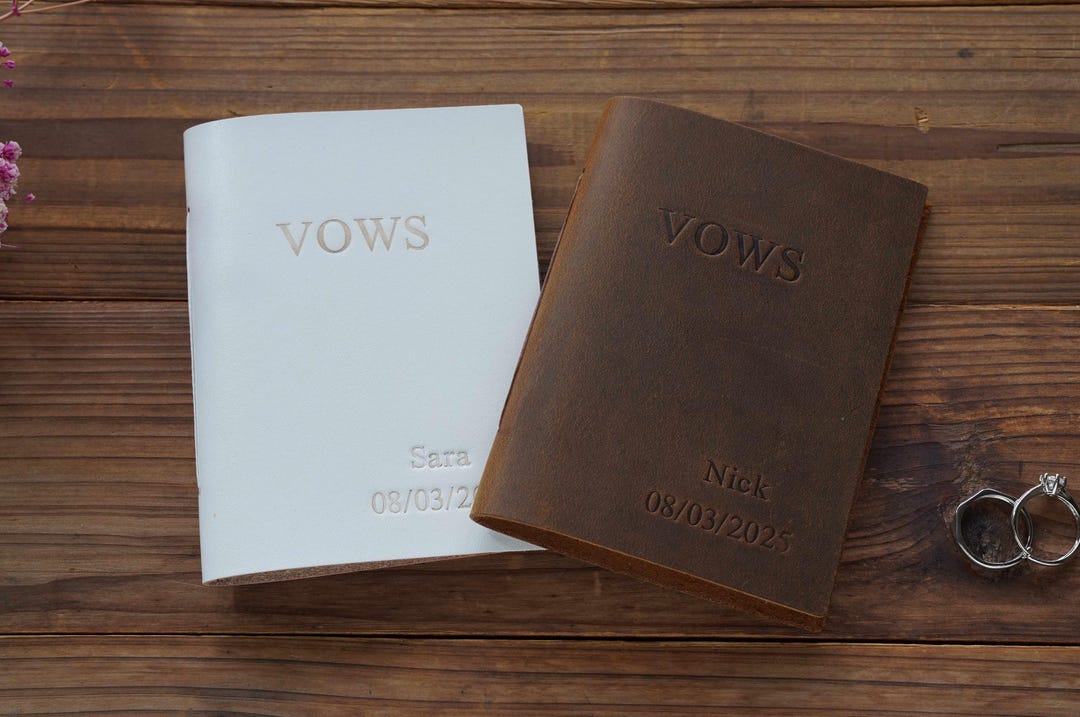 Personalized Vows Book,his and Her Vow Books, Custom Vows Booklet ...
