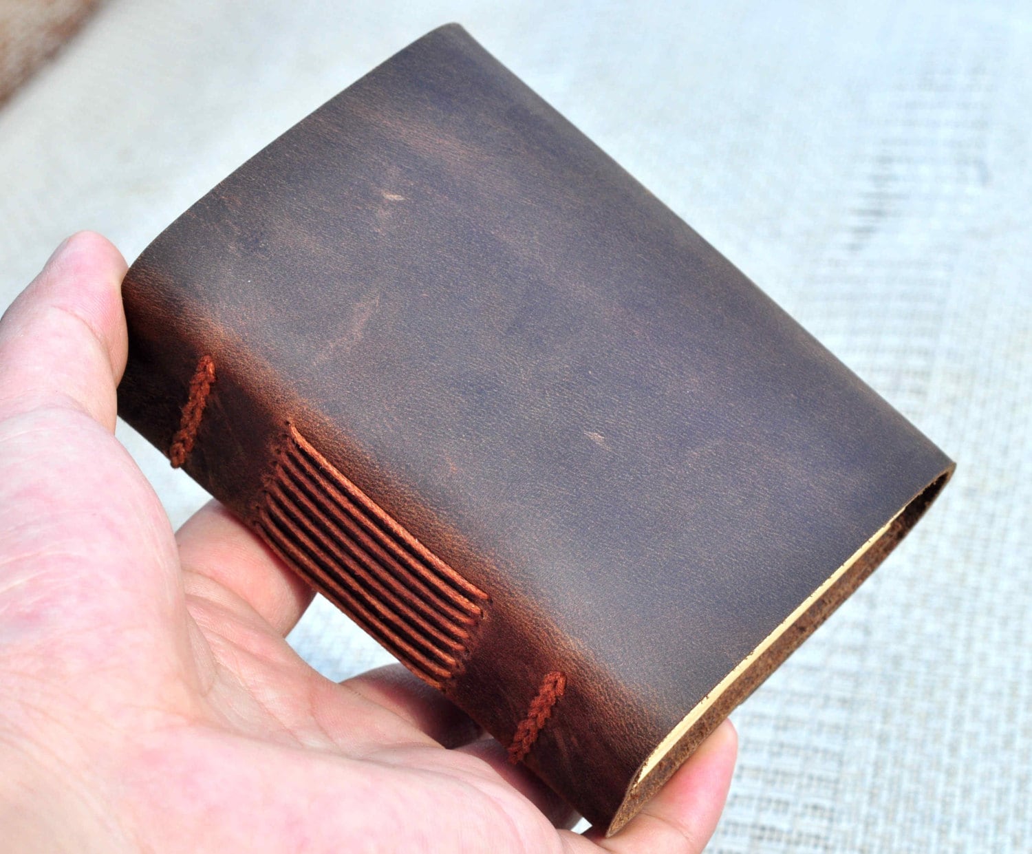 Personalized Mini Leather Journal Pocket Notebook Small | Etsy