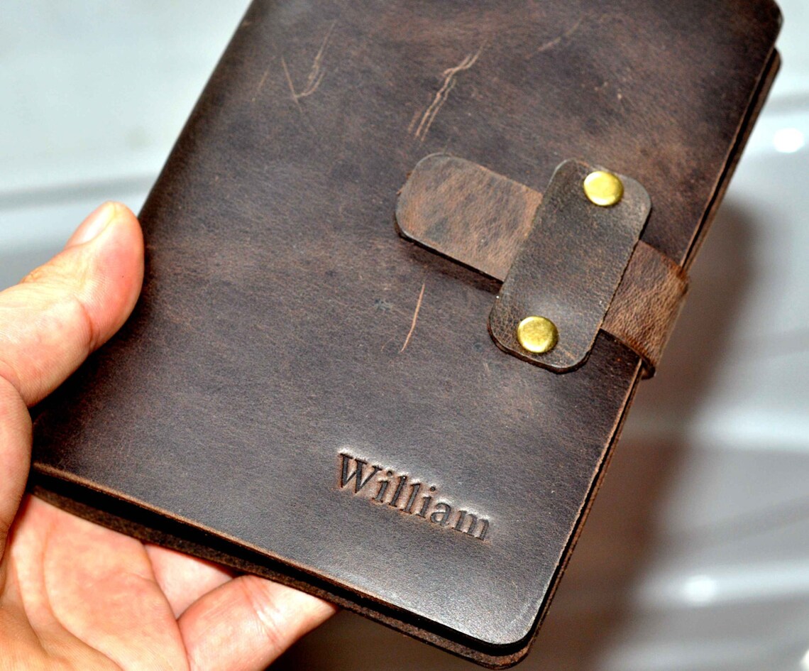 Custom Leather Binder Leather Journal Leather Notebook(free Stamp) - Etsy