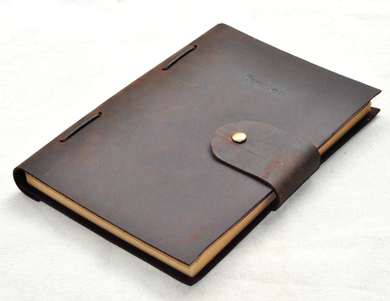 Custom leather lined journal notebook sketchbook A5 journal | Etsy