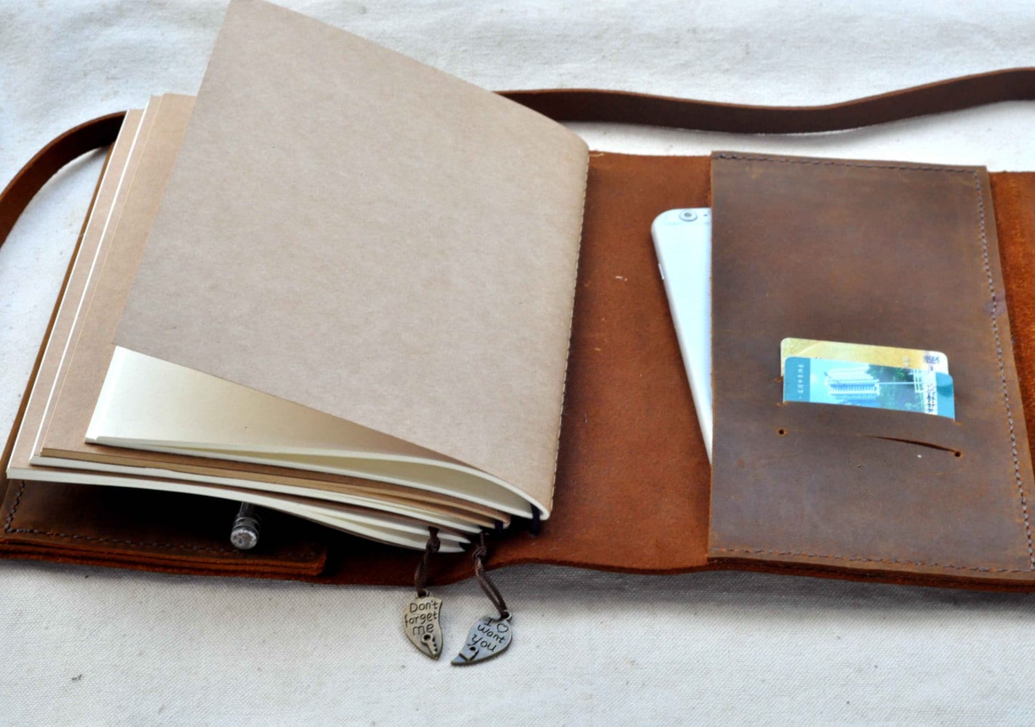 Refillable Leather Travel Journal Leather Journal Free - Etsy