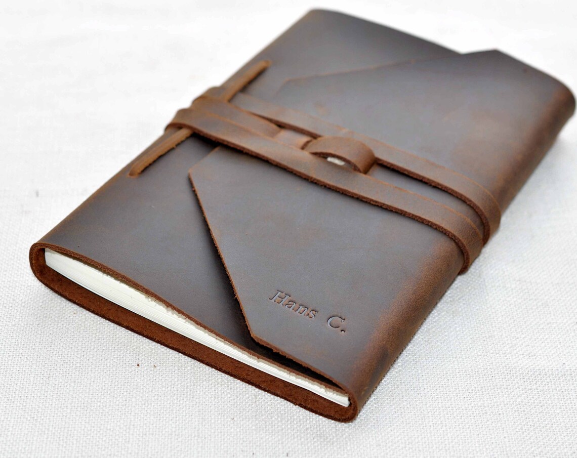 Personalized Leather Journal, Refillable Journal Notebook, Genuine ...