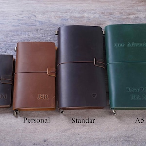 Handmade Leather Traveler's Notebook Journal Travel Diary - Etsy