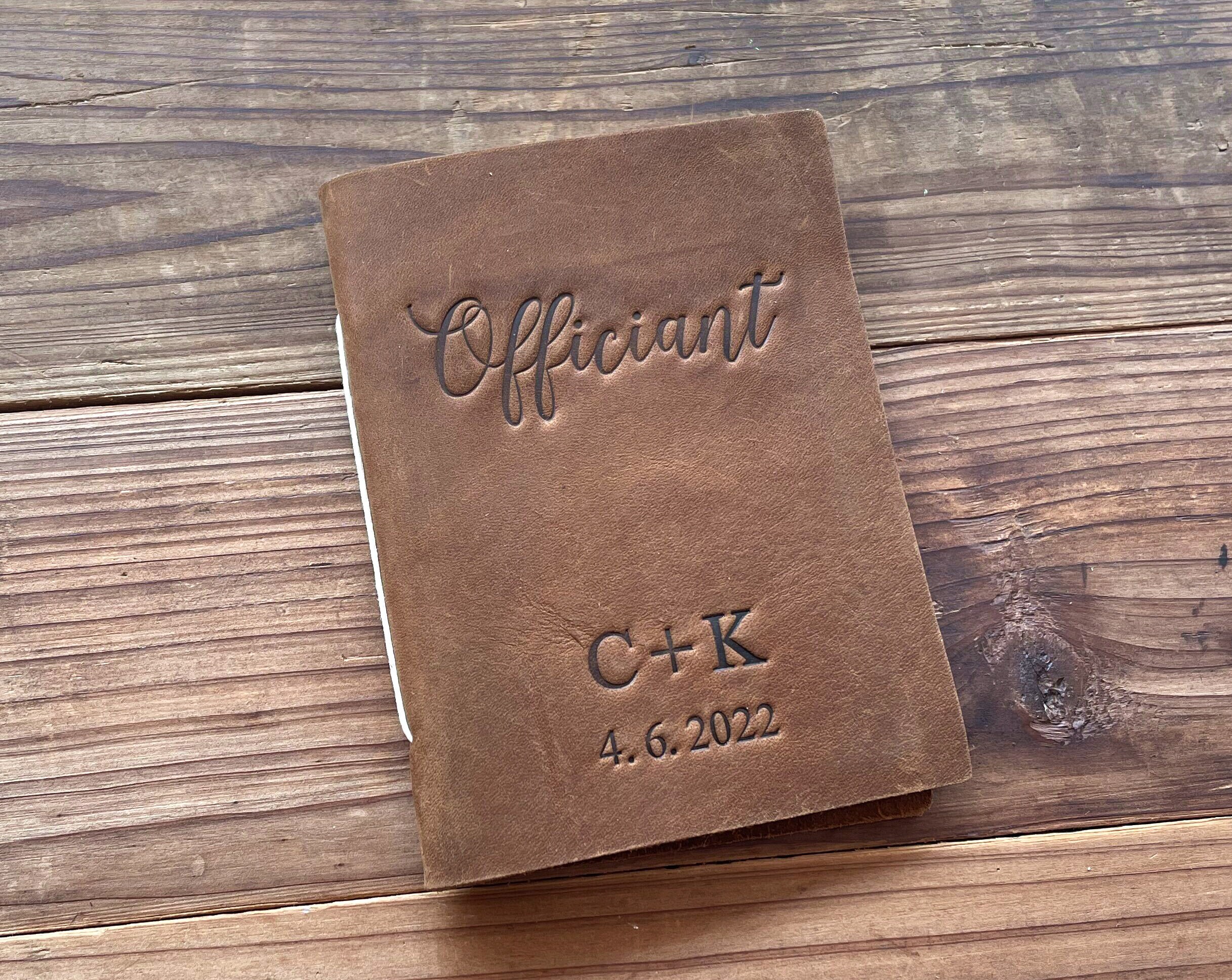 Personalized Wedding Officiant Book officiant Giftcustom - Etsy