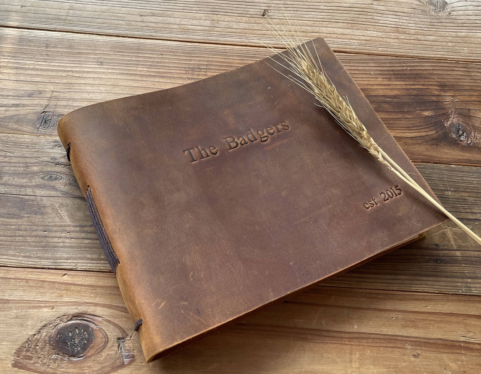 Retro Style Guest Book Rustic Leather Guest Book wedding - Etsy