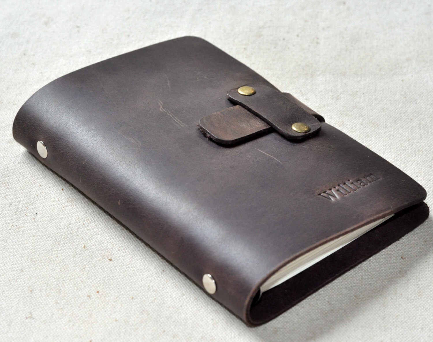 Custom Leather Binder Leather Journal Leather Notebookfree - Etsy