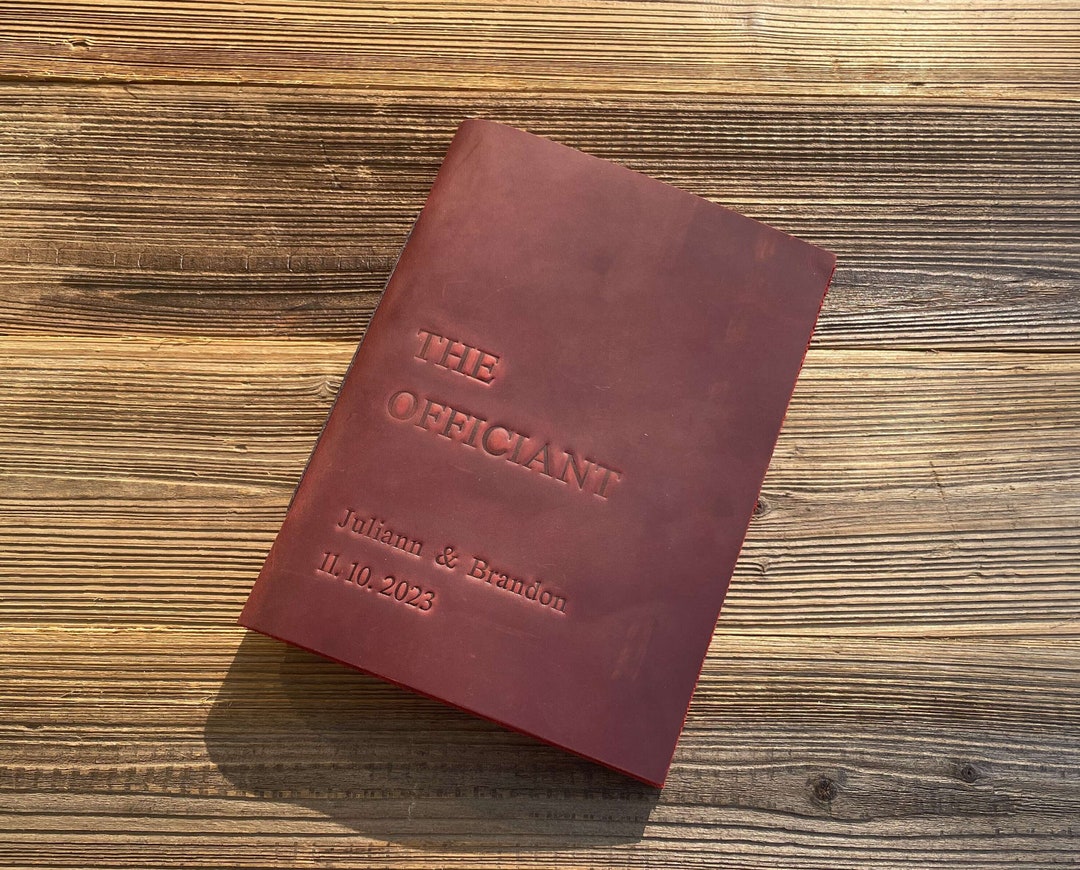 Personalized Wedding Officiant Book ,marriage Commissioner Booklet ...
