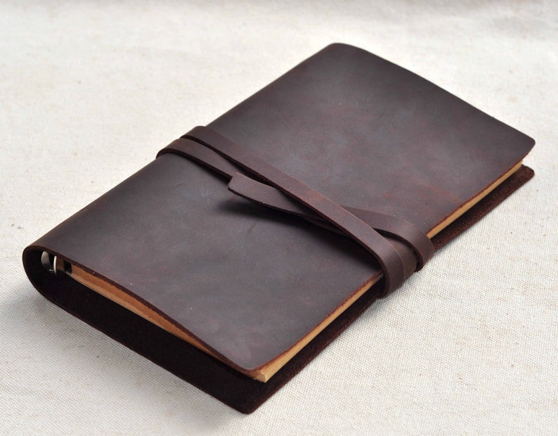 Personalized Leather Journal Refillable SketchbookWorking | Etsy