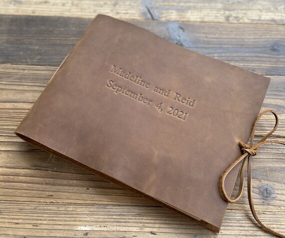 Personalized Scrapbook Our Memory Book Leather Photo Album | Etsy