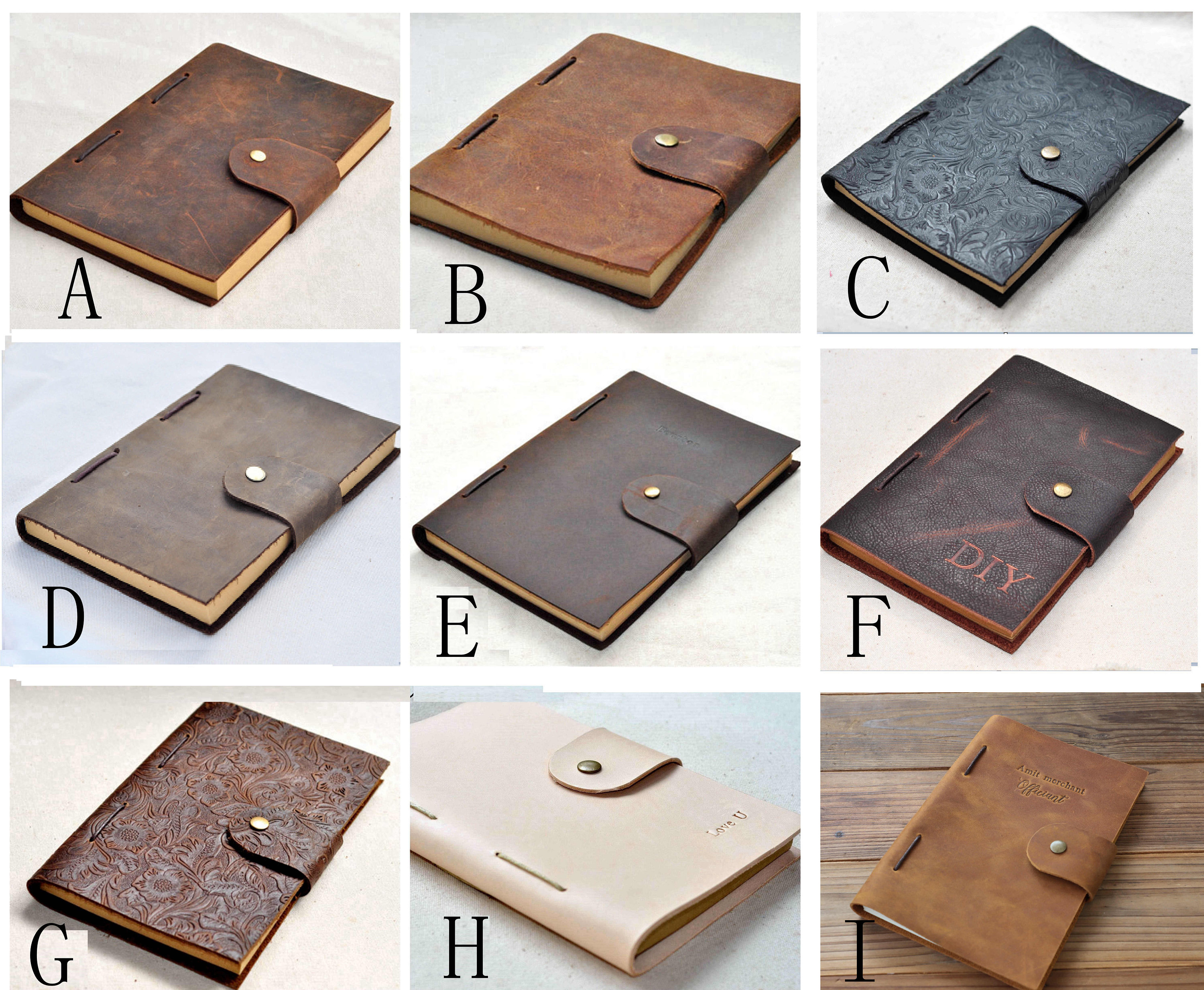 Personalized Leather Journal Leather Sketchbook Diary free - Etsy