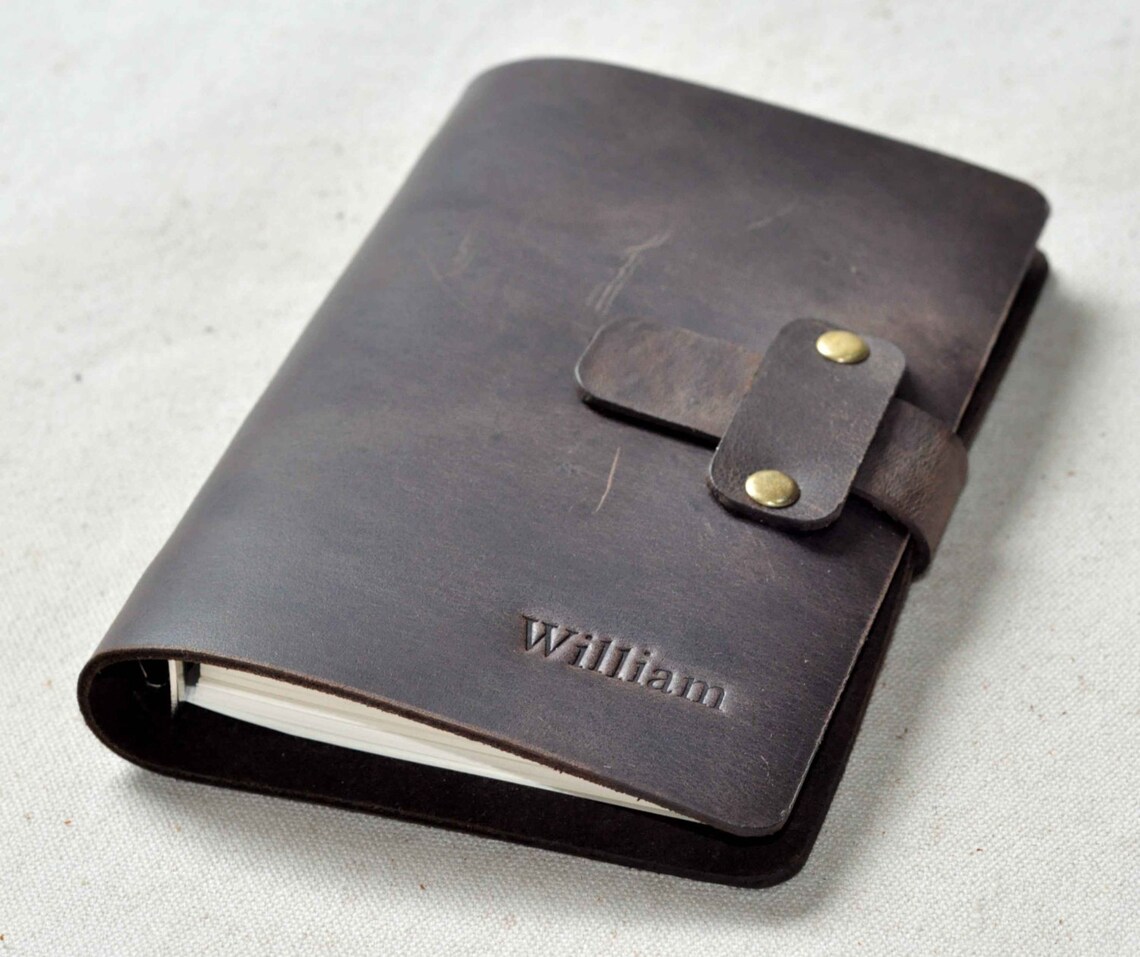 Custom Leather Binder Leather Journal Leather Notebook(free Stamp) - Etsy