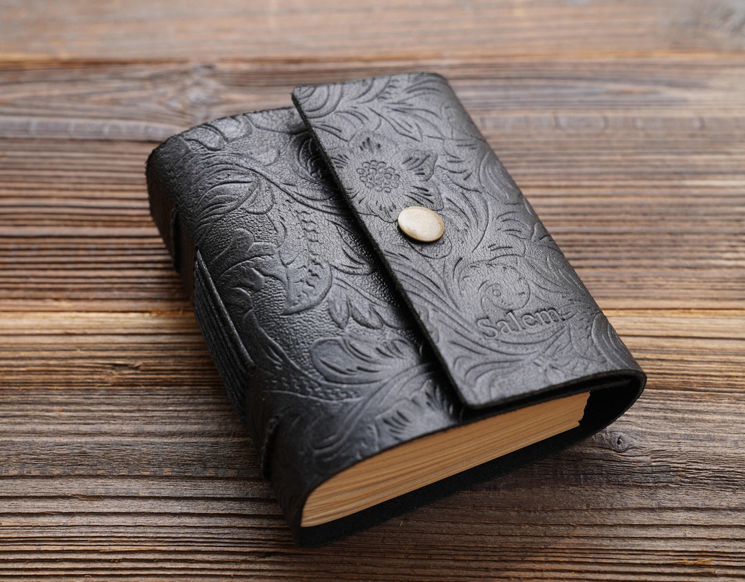 Personalized Mini Leather Journal Pocket Notebook Small Sketchbook ...