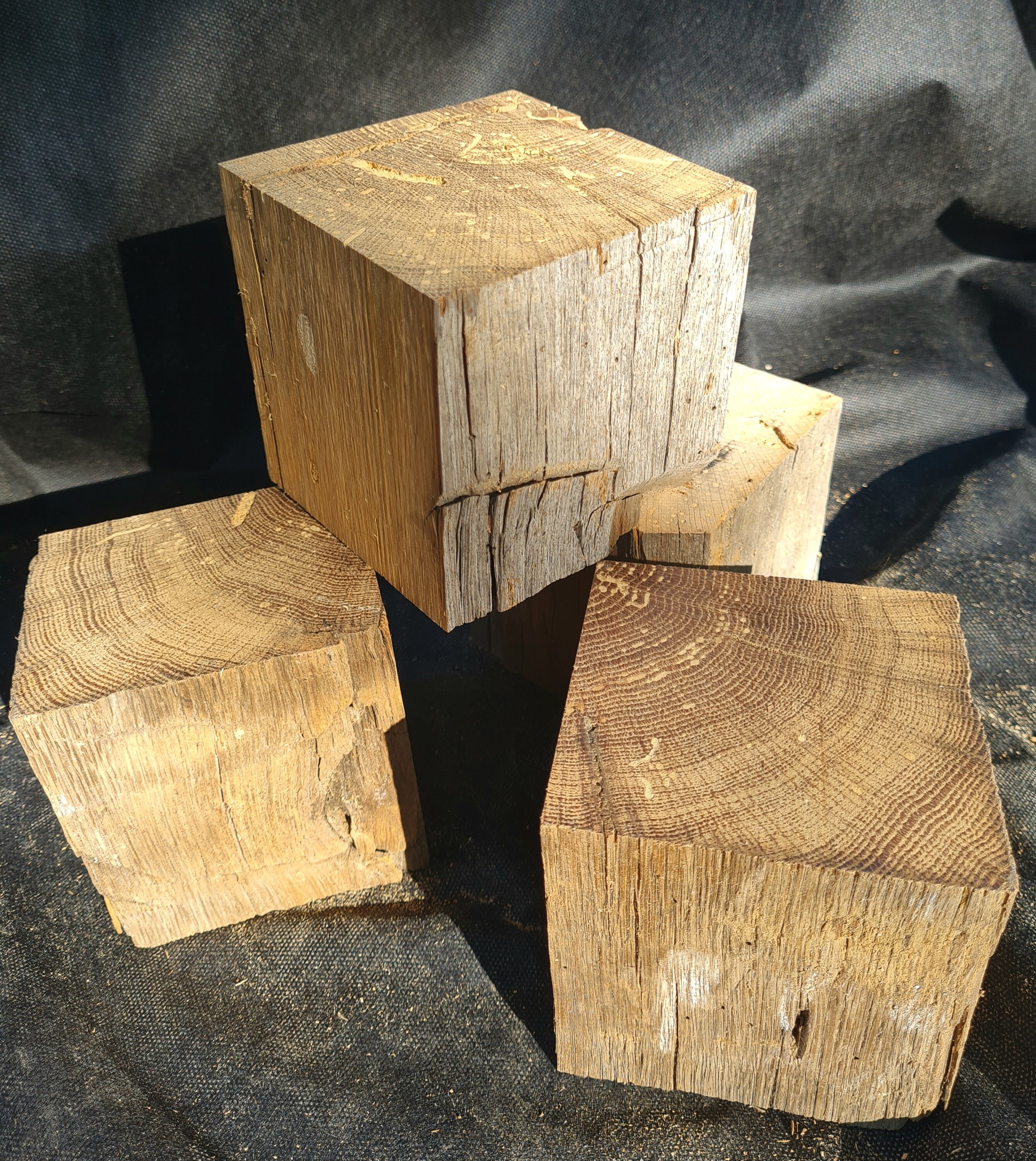 4x4x4 - Premium Wood Block 200 Year Old Piece of Reclaimed Wood, Wood ...