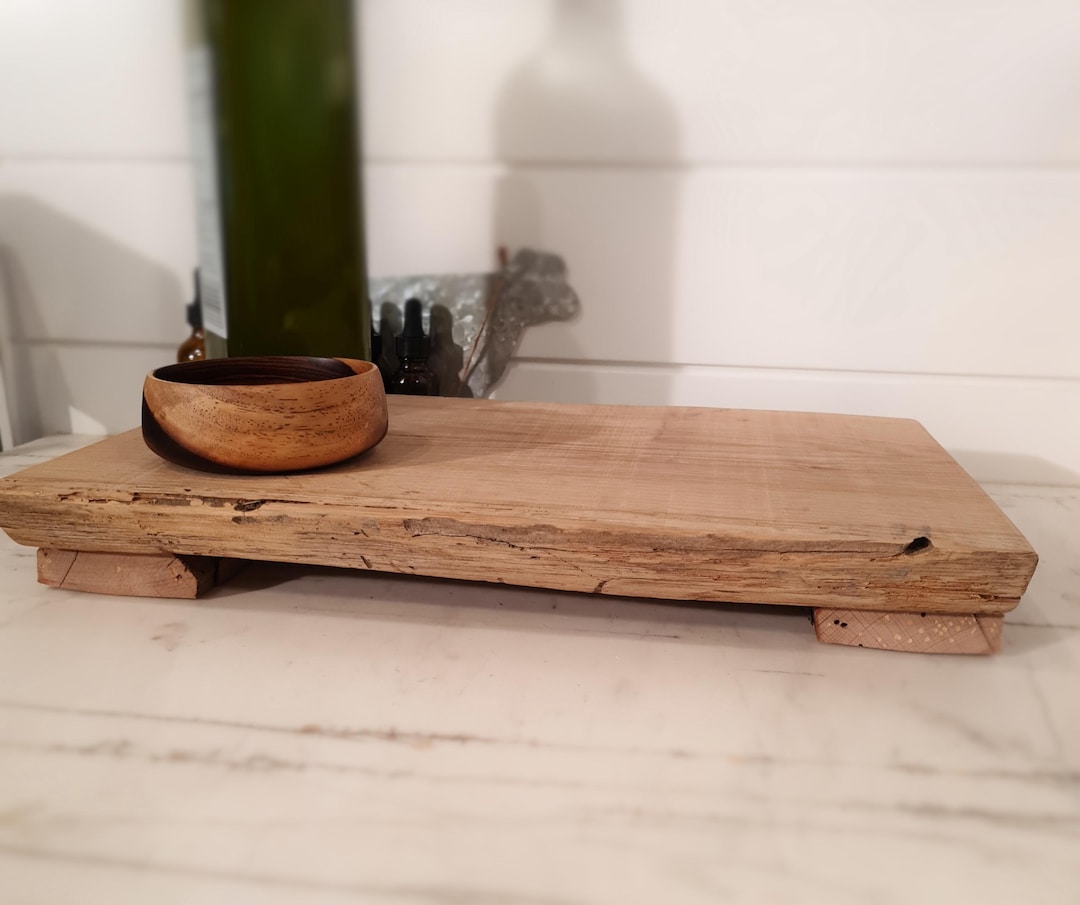 Reclaimed Wood Trivet, Kitchen Riser, Rustic Kitchen Pedestal, Wood ...