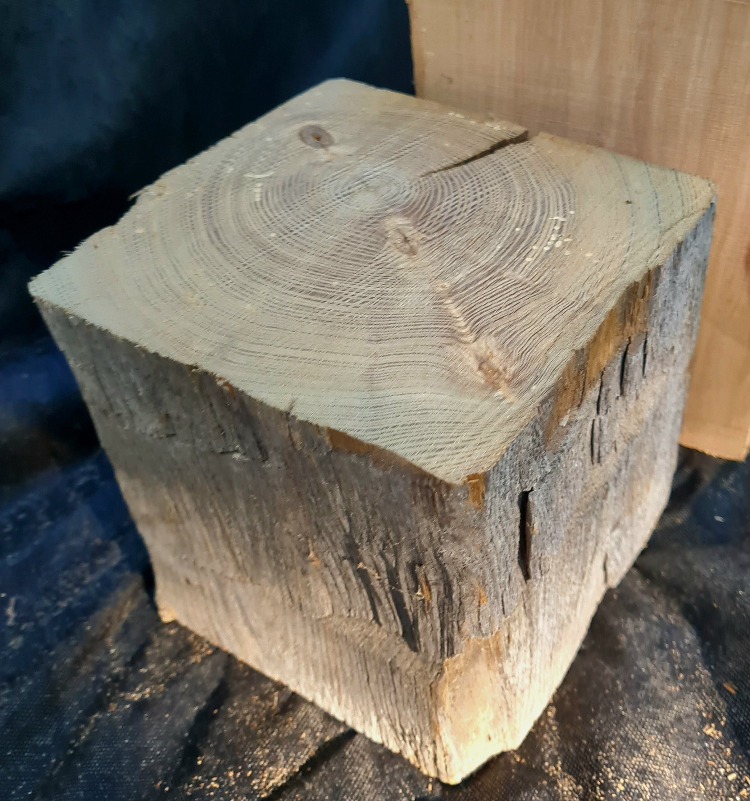 6x6x6 Bowl Blank From Reclaimed Barn-wood Pre-1900's Wood Carving Block ...