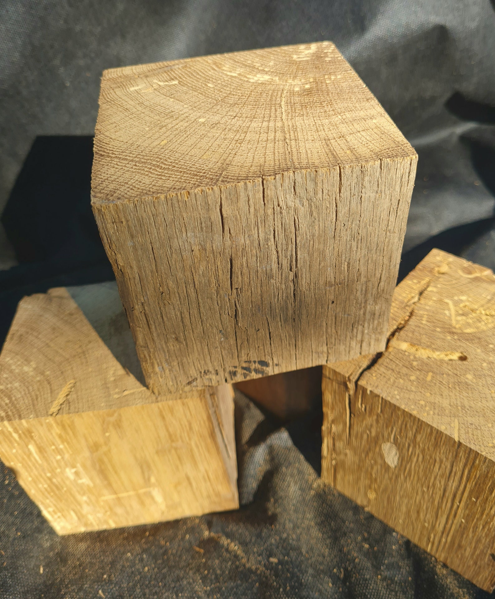 4x4x4 - Premium Wood Block 200 Year Old Piece of Reclaimed Wood, Wood ...