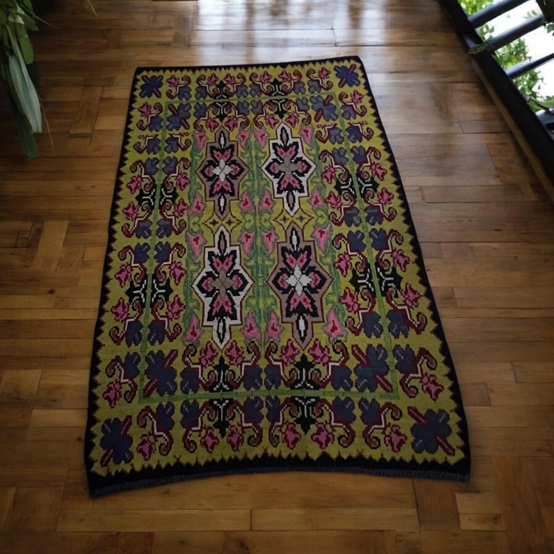 Handmade Traditional Romanian Wool Carpet Vintage Never Used - Etsy