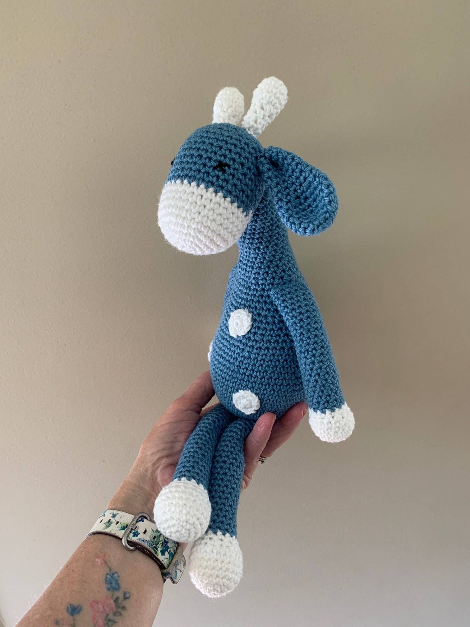 Crochet Giraffe, Pram Blanket, Toy and Blanket, Cotton Blanket, Cotton ...