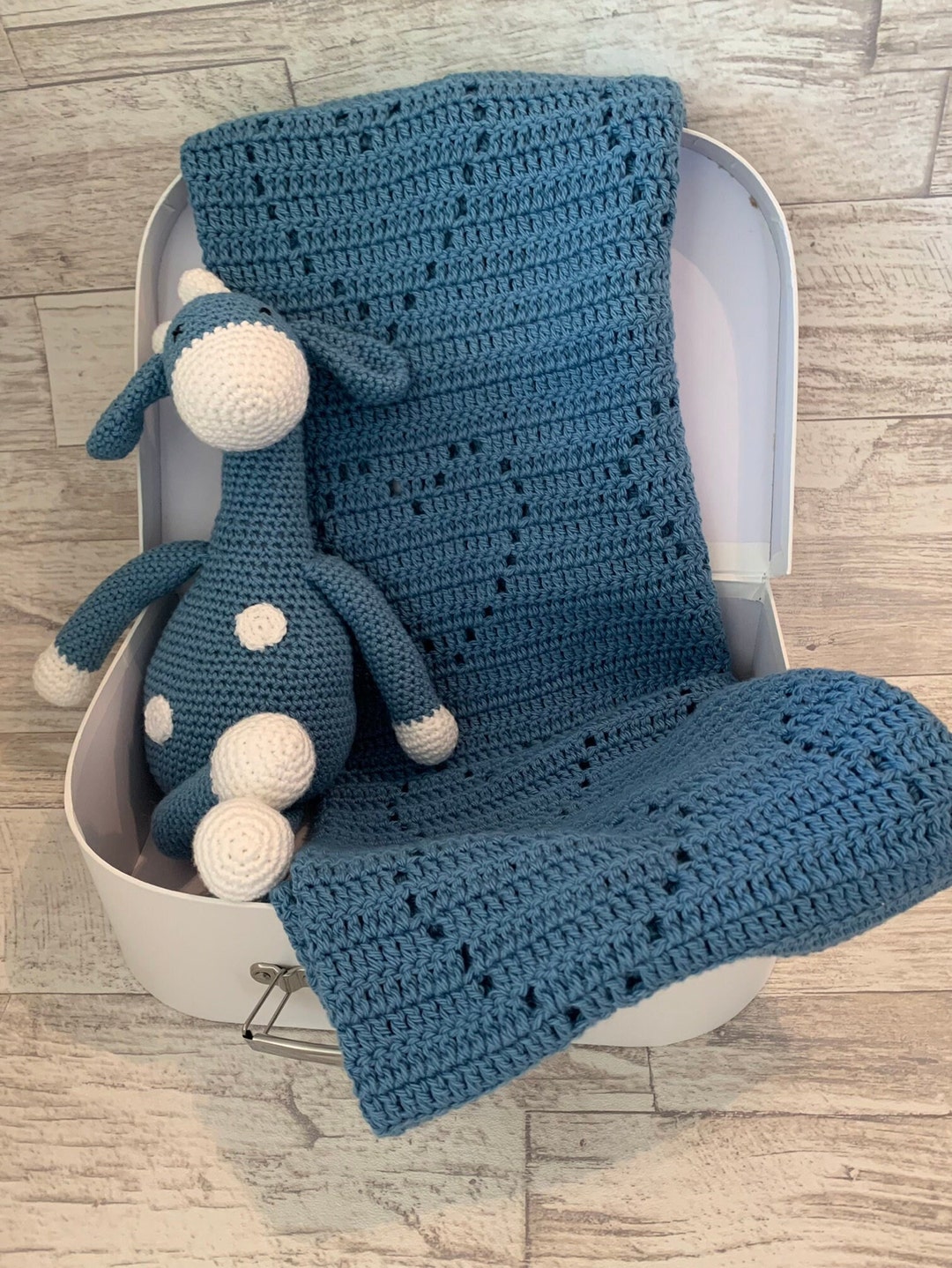 Crochet Giraffe, Pram Blanket, Toy and Blanket, Cotton Blanket, Cotton ...