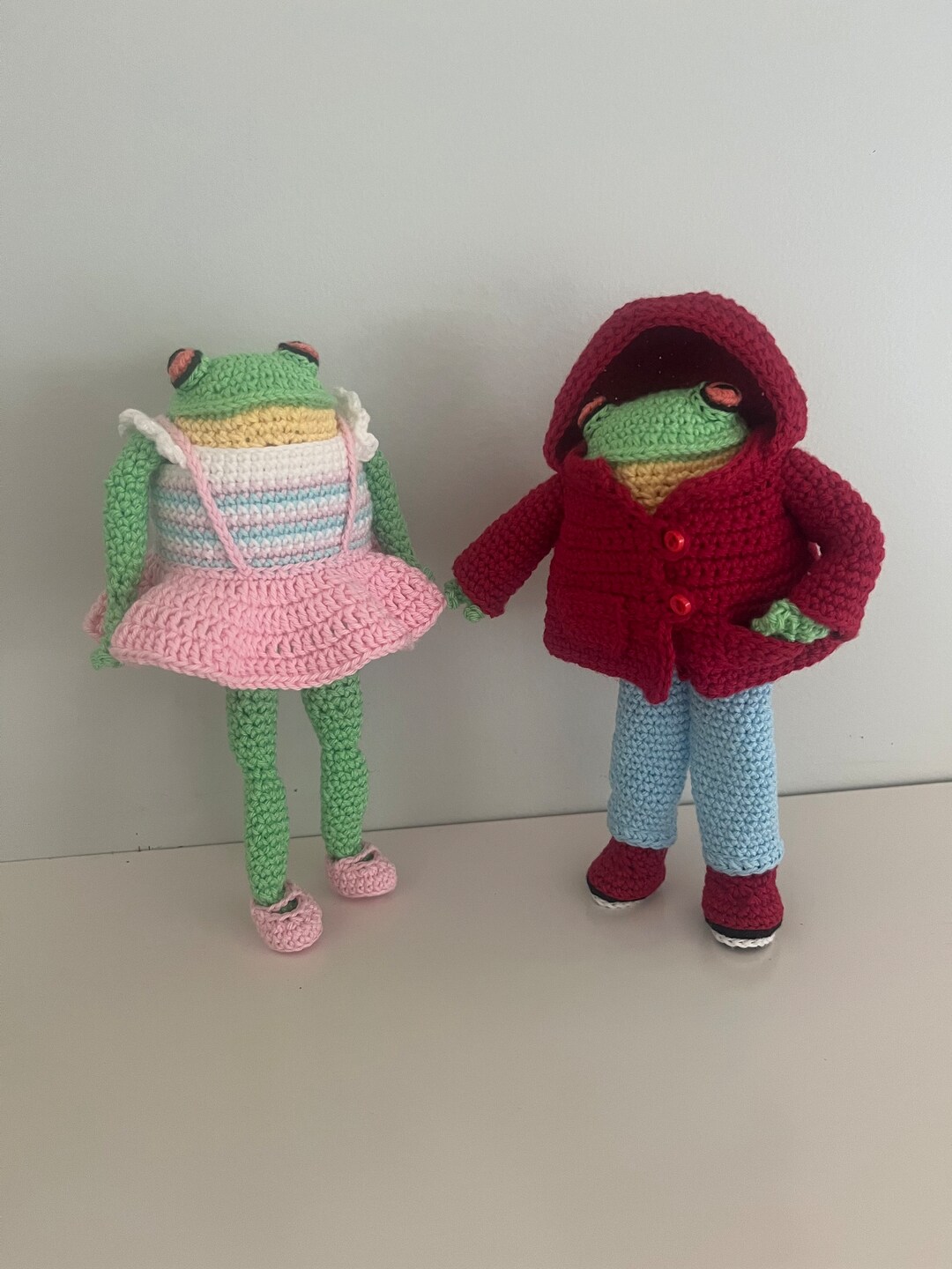 Crochet Frog, Frog Couple, Green Frog, Poseable Frog, Cute Frog, Frog ...