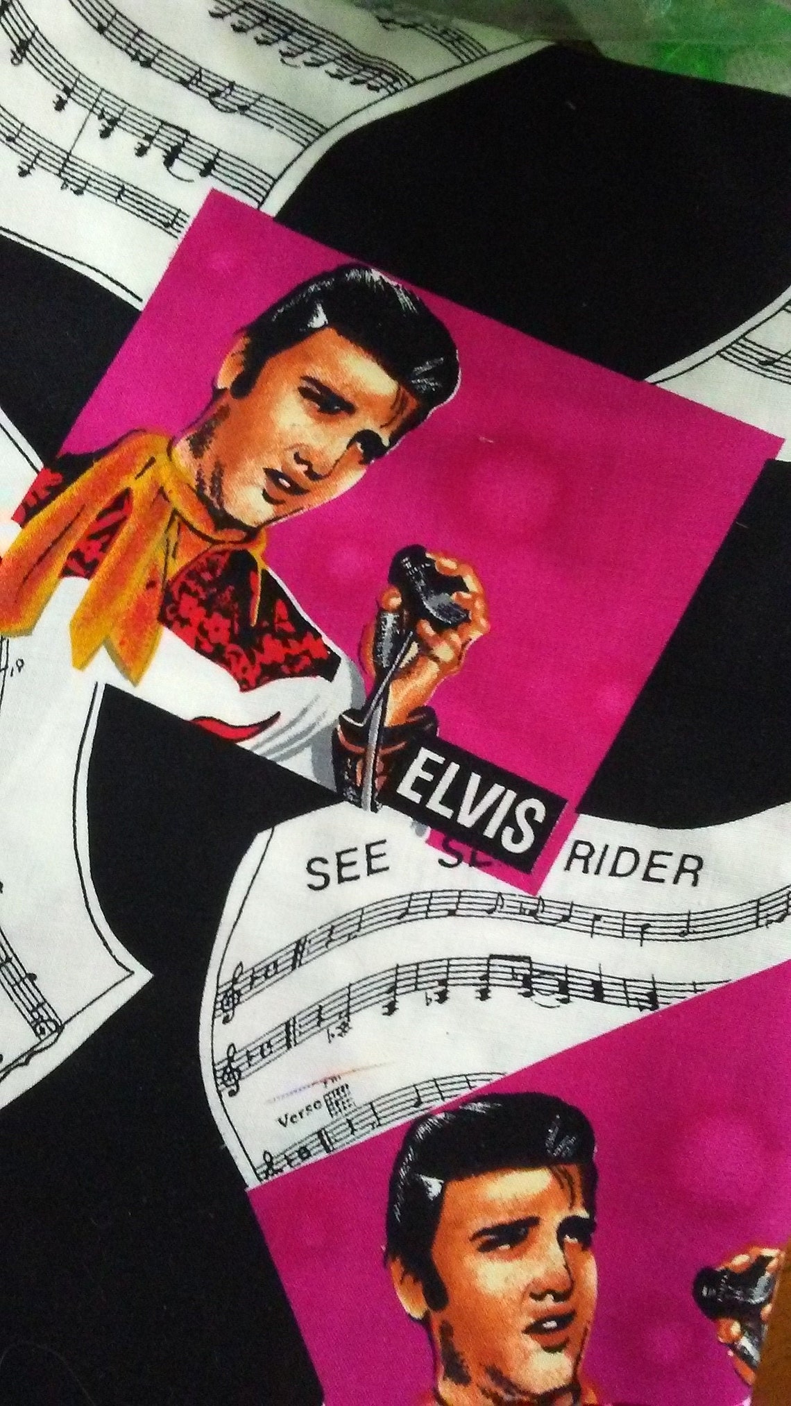 Fabric of Elvis and Music Cotton Fabric Fat Quarter - Etsy