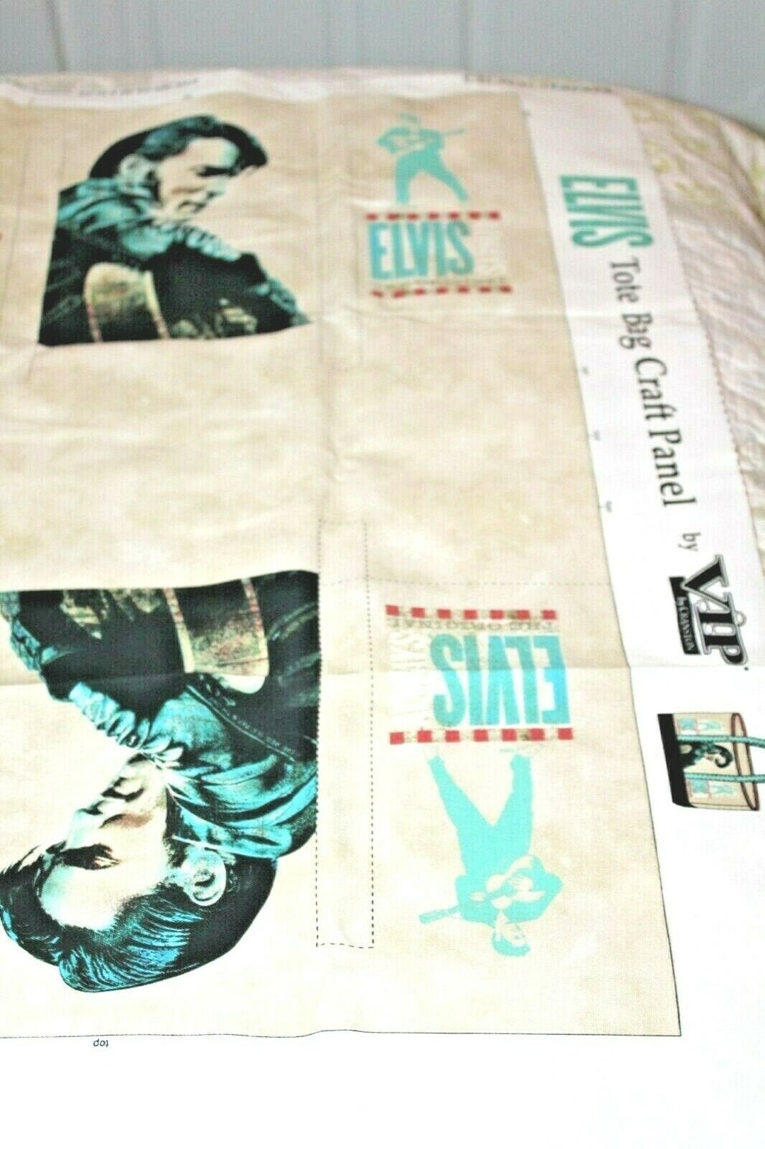 Elvis Presley Tote Bag 12" X 14"x 16 " With Appliques 100 % Cotton New ...