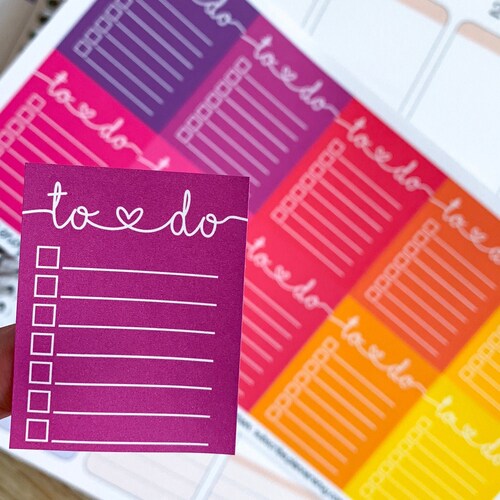 To Do List Checklist Planner Weekly Sidebar Planner Stickers - Etsy