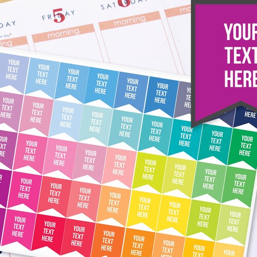 Birthday Flag Planner Stickers to Be Used With Erin Condren | Etsy