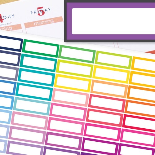 Blank Planner Stickers Fillable Tracker Erin Condren Life | Etsy