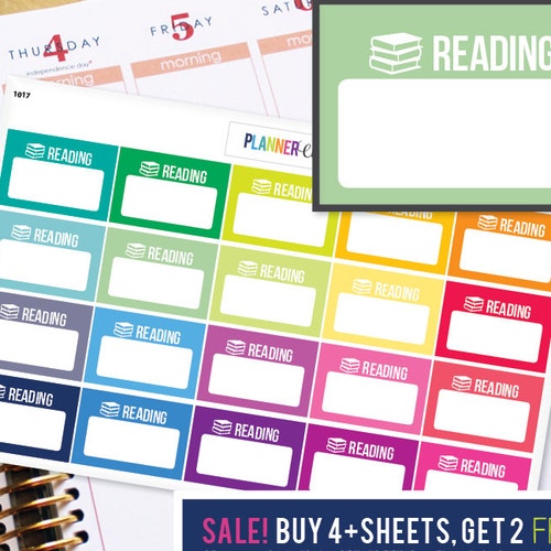 Reading Planner Stickers to Be Used With Erin Condren ECLP | Etsy