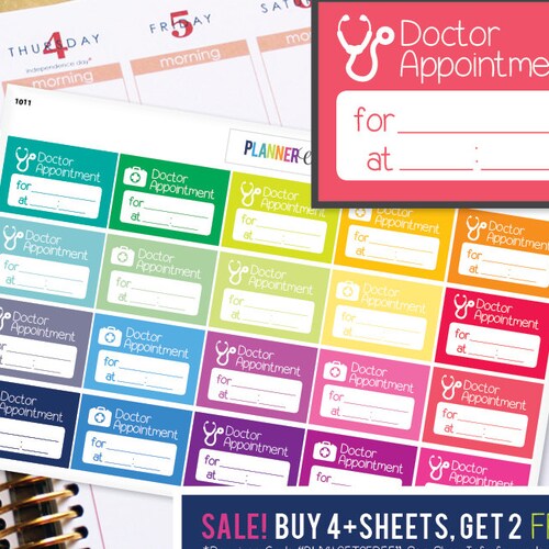 Appointment Planner Stickers Erin Condren Life Planner ECLP - Etsy