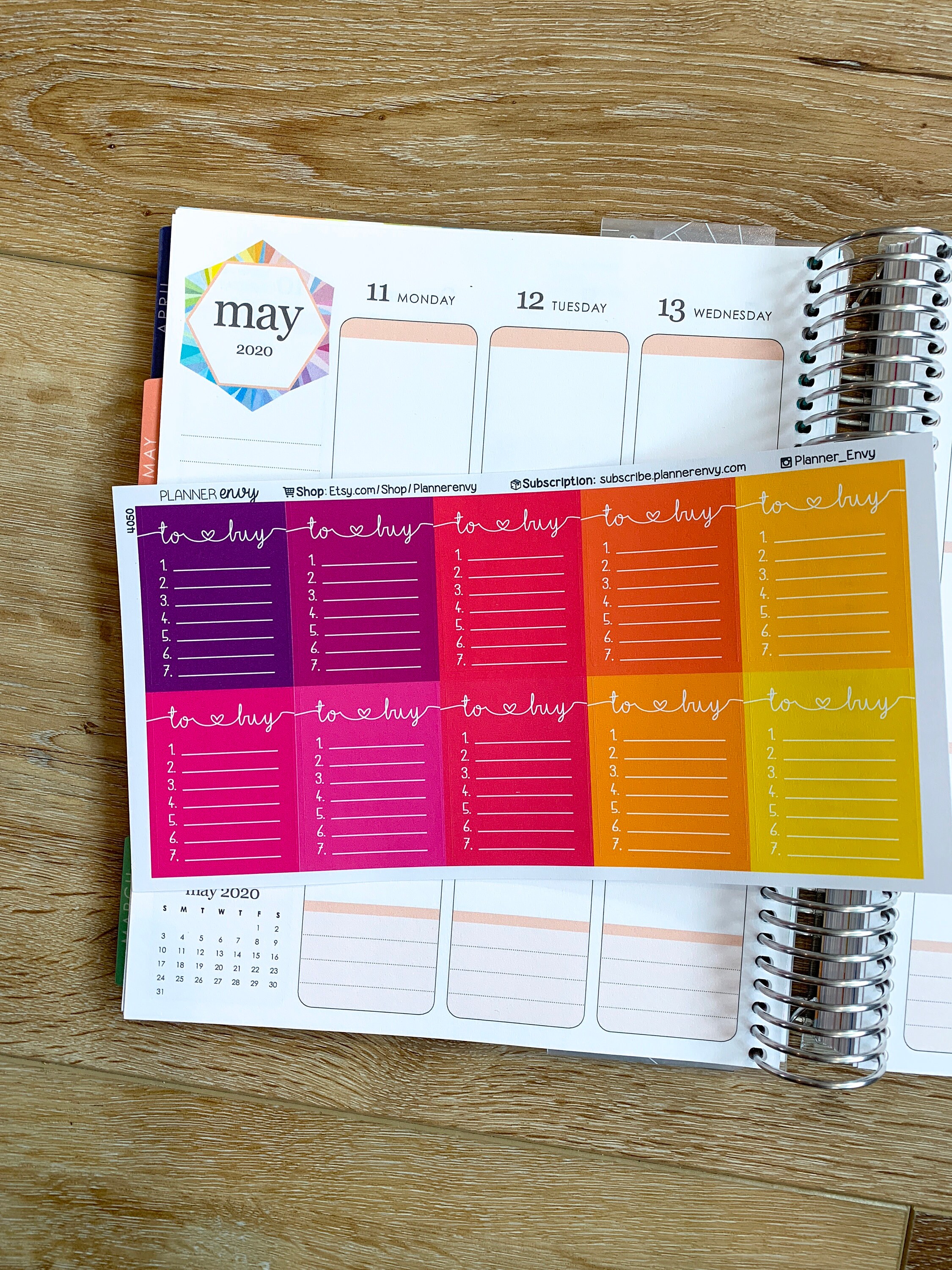 To Buy Things to Buy Shopping List Weekly Sidebar Planner | Etsy