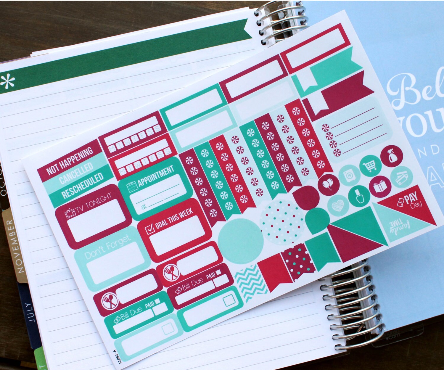 Christmas Holiday Planner Stickers Weekly Kit to Be Used With Erin ...