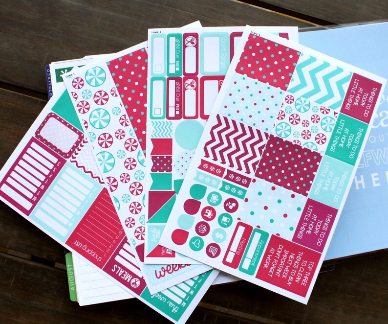 Christmas Holiday Planner Stickers Weekly Kit to Be Used With Erin ...