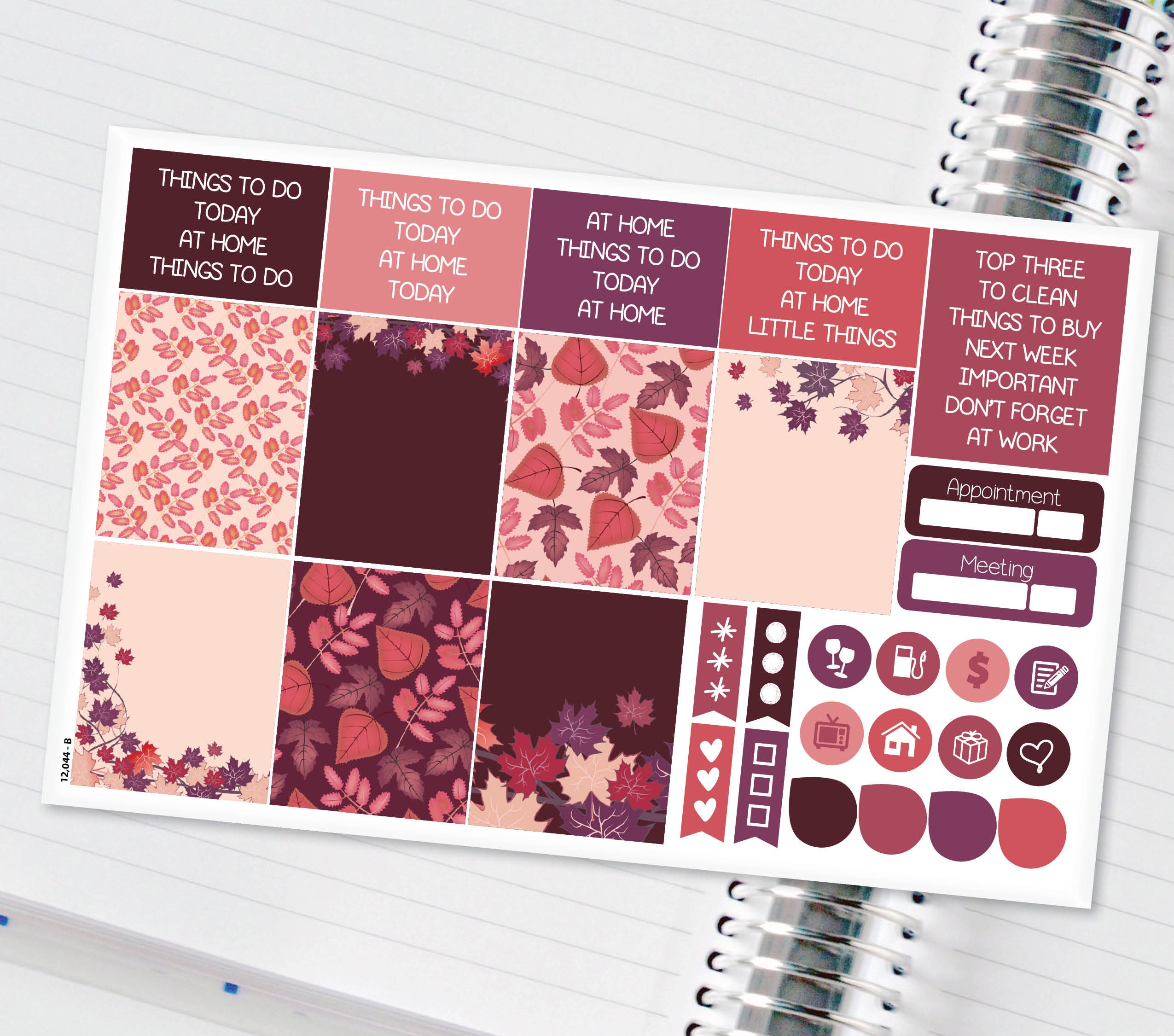 Pink Fall Harvest Planner Stickers Weekly Kit to Be Used With - Etsy
