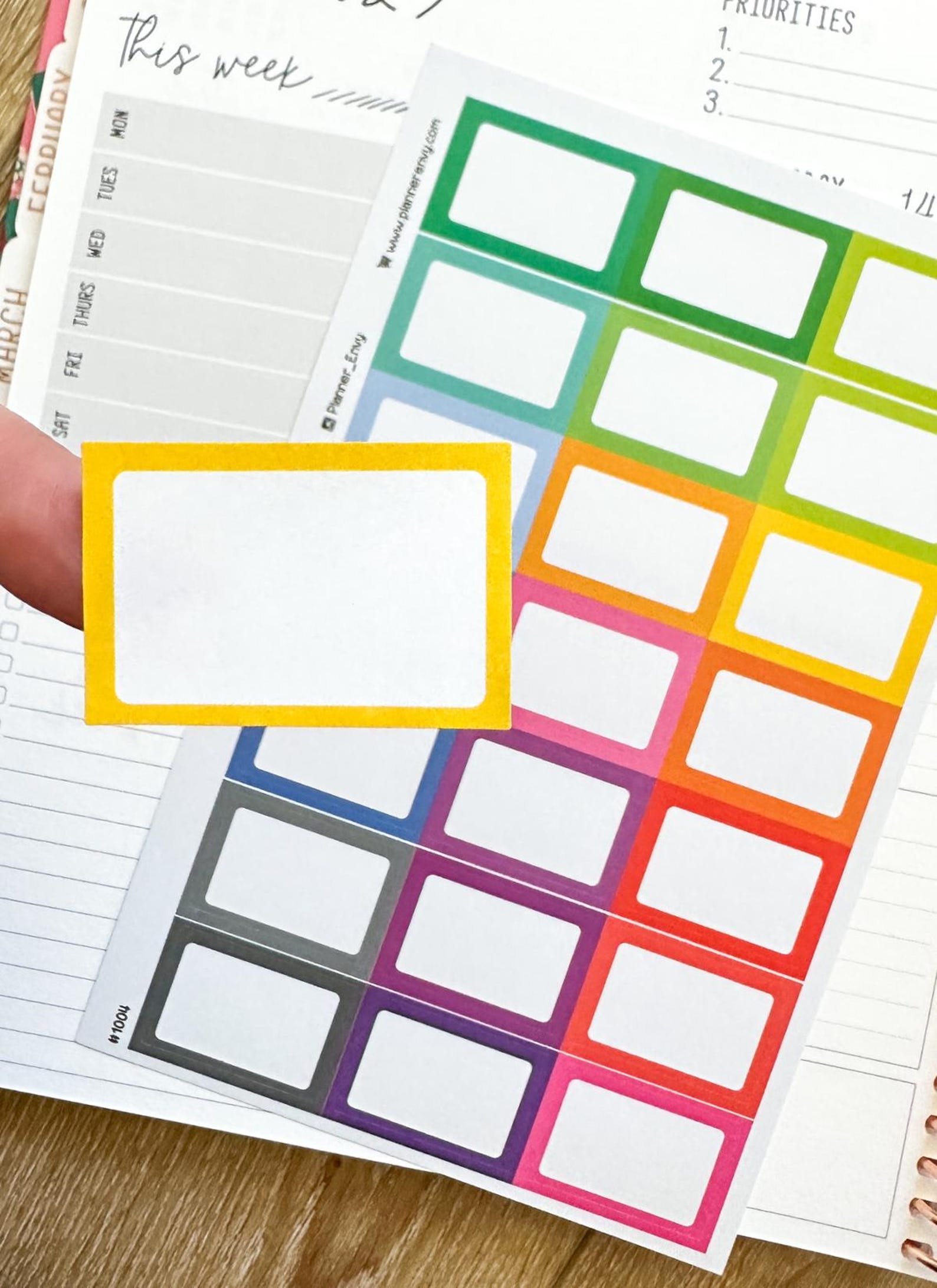 Blank Fill in Planner Stickers 1.5x1 Inch Boxes to Be Used With Erin ...