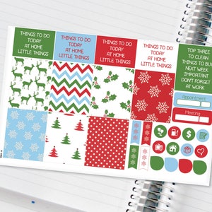 Christmas Mini Kit Weekly Planner Stickers for Erin Condren Vertical ...