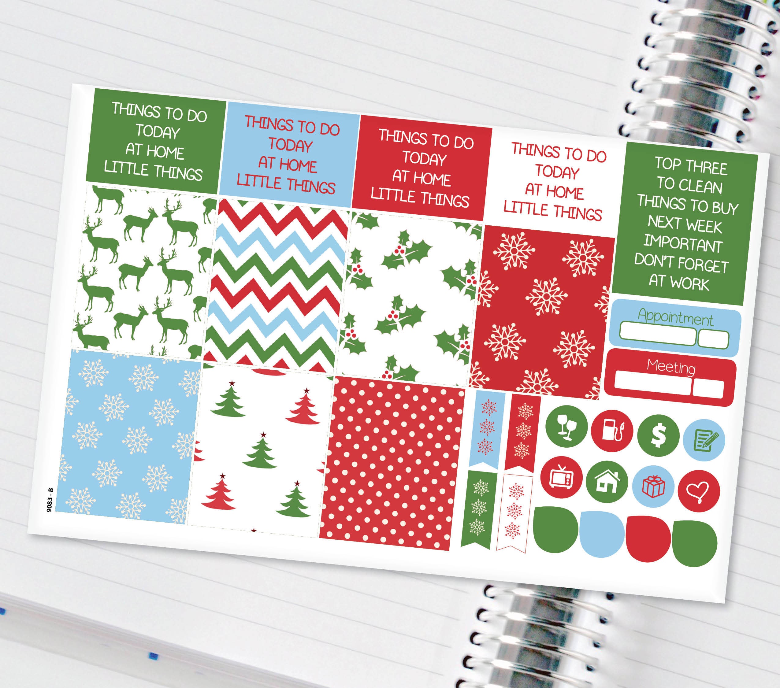Christmas Mini Kit Weekly Planner Stickers for Erin Condren - Etsy